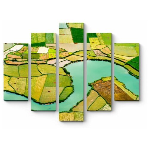 Модульная картина Рисовые поля Вьетнама 75x60