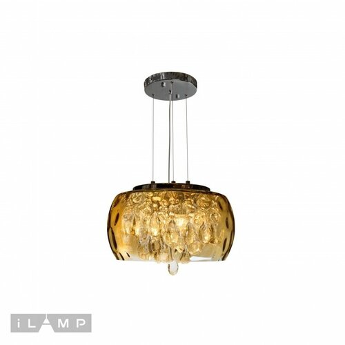 Люстра подвесная iLamp Liberty 0822M CR (Италия), светильник цвета хром, 1*E14, 40 Ватт