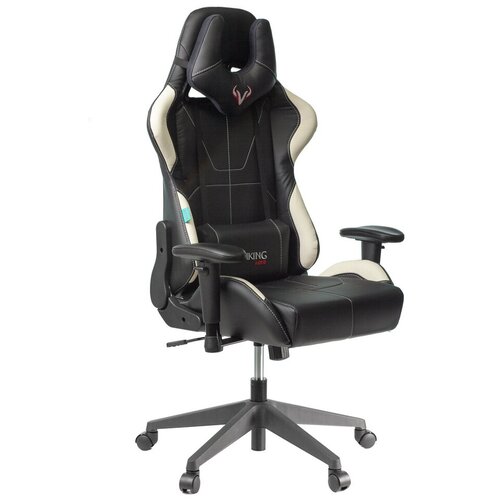 Компьютерное кресло Zombie VIKING 5 AERO игровое, обивка: искусственная кожа, цвет: черный/белый