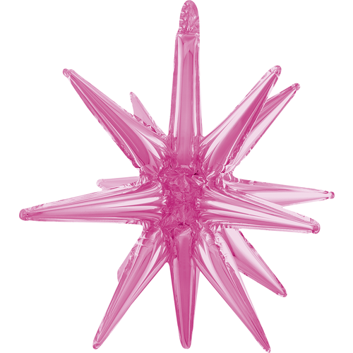 Шар 3D (23'/58 см) Звезда, Объемная, Розовый, 1 шт.