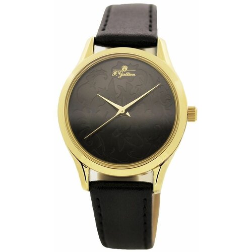 Наручные часы F.Gattien 33618, черный, золотой
