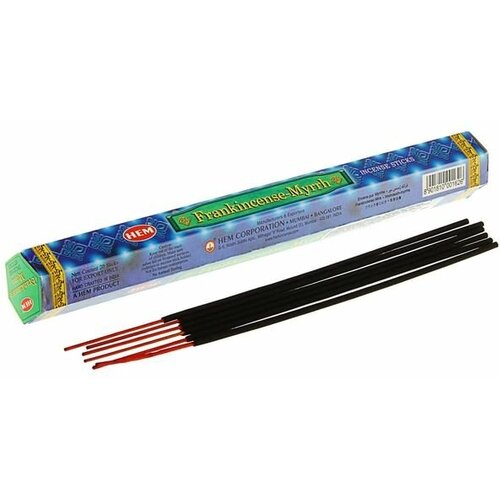 Hem Incense Sticks FRANKINCENSE-MYRRH (Благовония ладан-мирра, Хем), уп. 20 палочек.