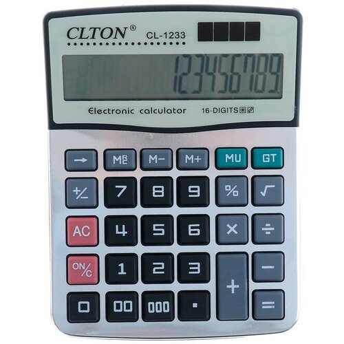 Калькулятор настольный, Clton CL-1233, 16-разрядный, двойное питание