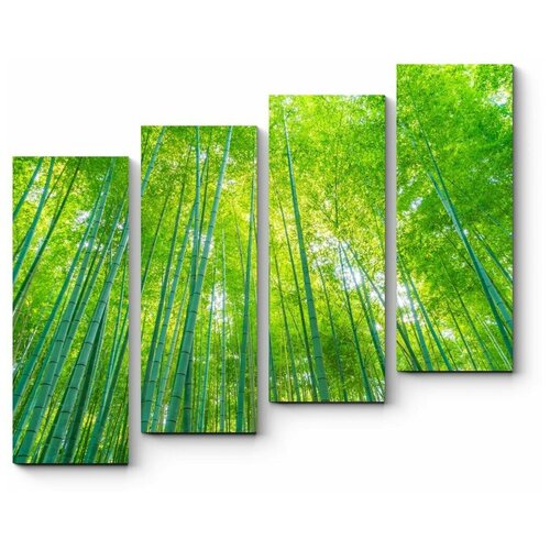 Модульная картина Бамбуковый лес 110x95