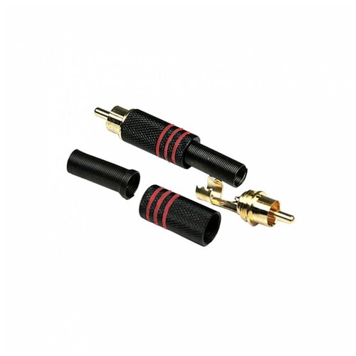 Тюльпан кабельный INVOTONE RCA200M/RD RCA золото корпус металл красная маркировка