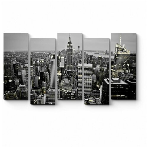 Модульная картина Нью-Йорк в серых тонах190x110