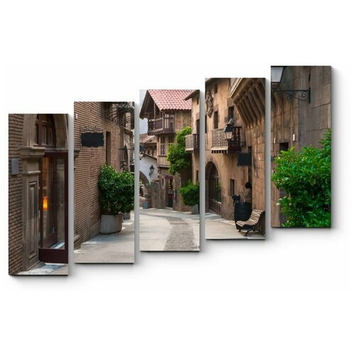 Модульная картина Старинная улочка Барселоны140x98
