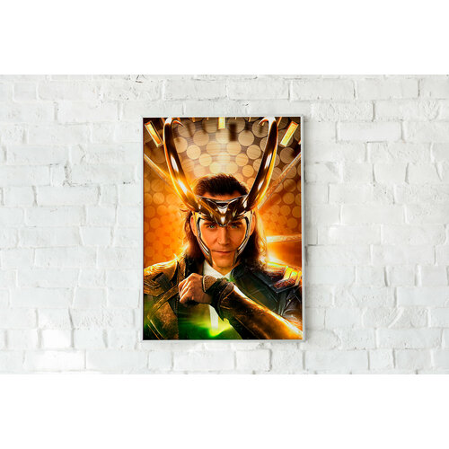 Плакат без рамы Локи/Мстители/ Loki/ Плакат на стену 30х42 см / Постер формата А3