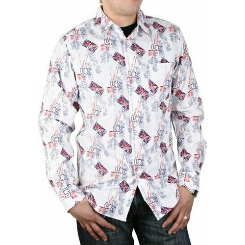 Рубашка Maestro, размер 50/L/182-188/43 ворот, белый