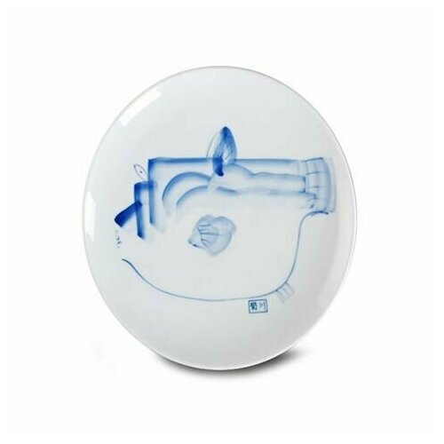 Тарелка Roomers Tableware E571 white, blue, E571-P14-37/10