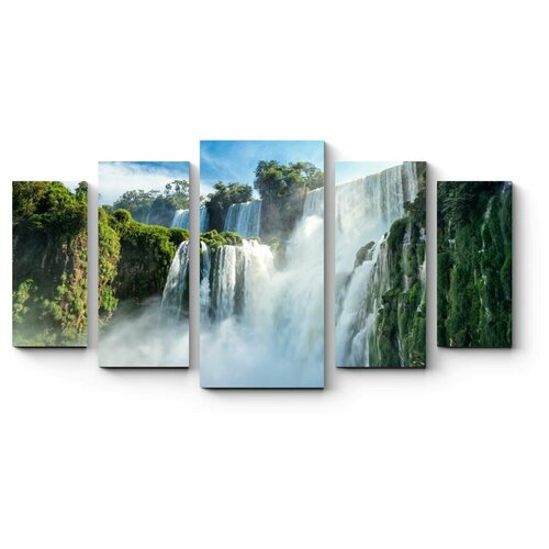 Модульная картина Удивительные водопады Игуасу 210x116