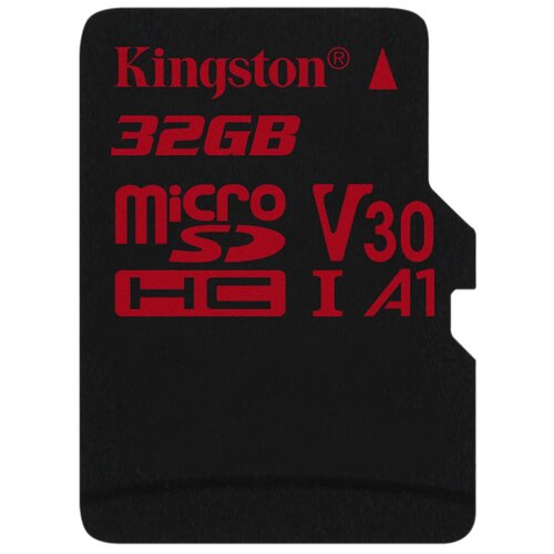 Карта памяти Kingston microSD 32 ГБ Class 10, V30, A1, UHS-I U3, R/W 100/70 МБ/с