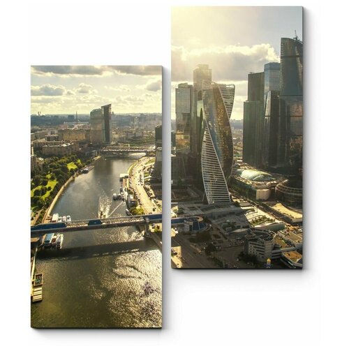Модульная картина Международный бизнес центр. Москва 60x75