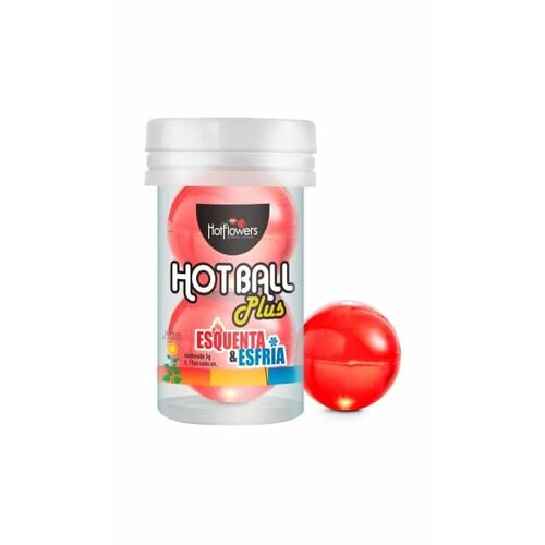 Интимный лубрикант HOT BALL PLUS с охлаждающе-разогревающим эффектом в форме двух масляных шариков