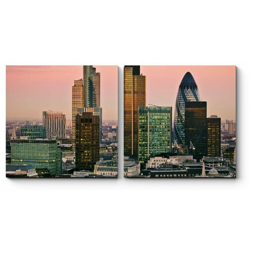 Модульная картина Небоскребы Лондона 60x30