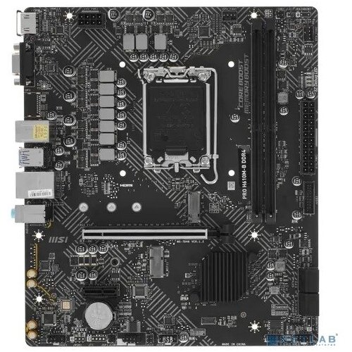 MicroStar Материнская плата MSI PRO H610M-B DDR4 Intel H610, LGA1700, 2xDDR4-3200, 1xPCIex16 4xSATA 1xM.2 HDMI VGA / mATX