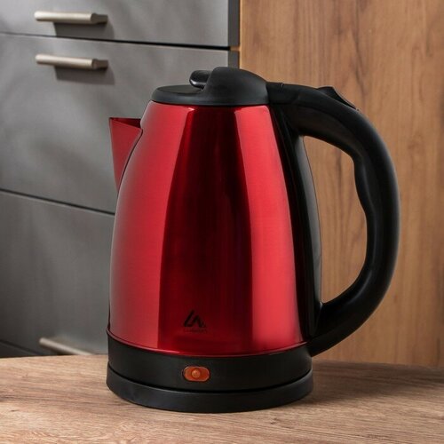 Luazon Home Чайник электрический Luazon LSK-1804, металл, 1.8 л, 1500 Вт, красный