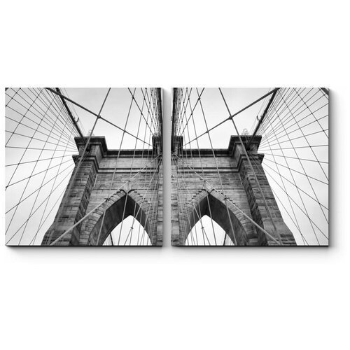 Модульная картина Строгость цвета, Бруклинский мост 150x75