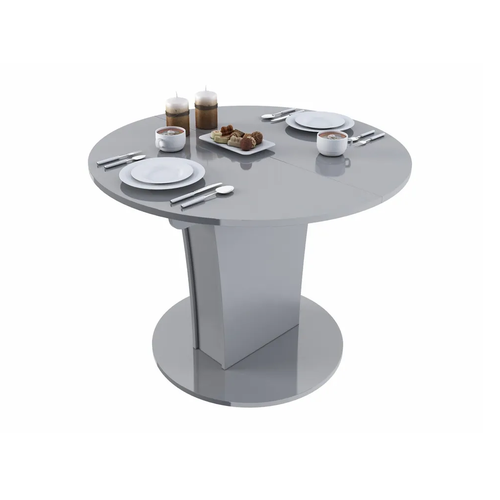 Стол обеденный Раздвижной Bergamo6 Серый глянец БонМебель, 100х100х77 см