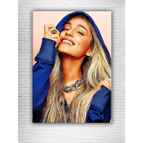 Картина/Картина на холсте/Картина на холсте для интерьера/ Картина на стену/ Картина в подарок для дома/- Ariana Grande в синем 40х60