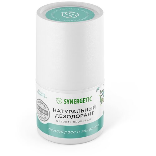 Synergetic Натуральный дезодорант Лемонграсс - эвкалипт, флакон, 50 мл, 50 г, 1 шт.