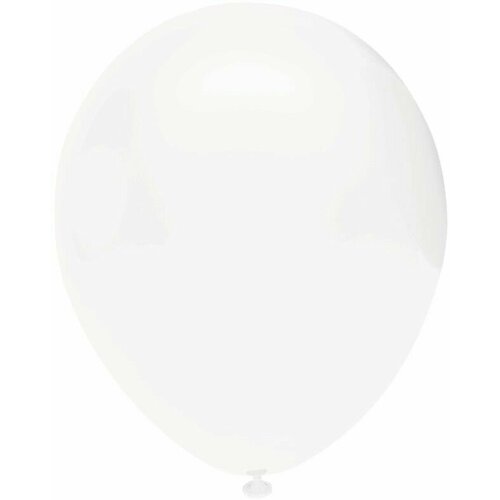 Шарики воздушные (12'/30 см) Белый (801), пастель, 50 шт. набор шаров на праздник