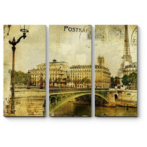 Модульная картина Привет из Парижа130x93