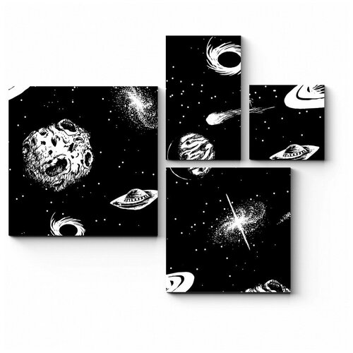 Модульная картина Бескрайний космос 82x68