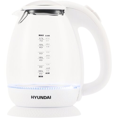 Чайник HYUNDAI HYK-G3805 белый стекло