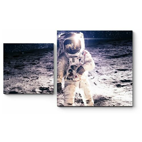 Модульная картина Шаги по Луне 80x48
