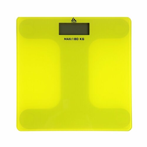 Luazon Home Весы напольные Luazon LVE-006, электронные, до 180 кг, 2хAAА (не в комплекте), жёлтые