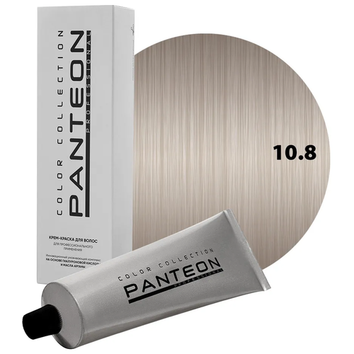 Panteon Color Collection Стойкая крем-краска для волос для профессионального применения, 10.8 очень светлый блондин перламутровый, 100 мл