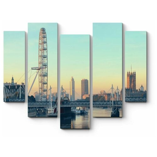Модульная картина Чудесная панорама Лондона 111x90