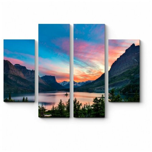 Модульная картина Красочный закат над озером Святой Марии 100x75