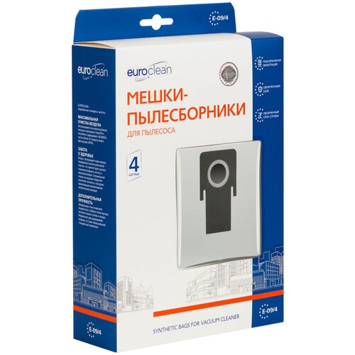 Мешки-пылесборники Euroclean синтетические 4 шт для THOMAS