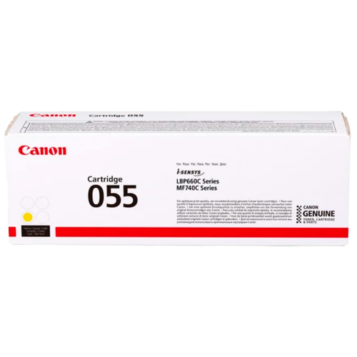 Картридж Canon 055Y (3013C002), 2100 стр, желтый