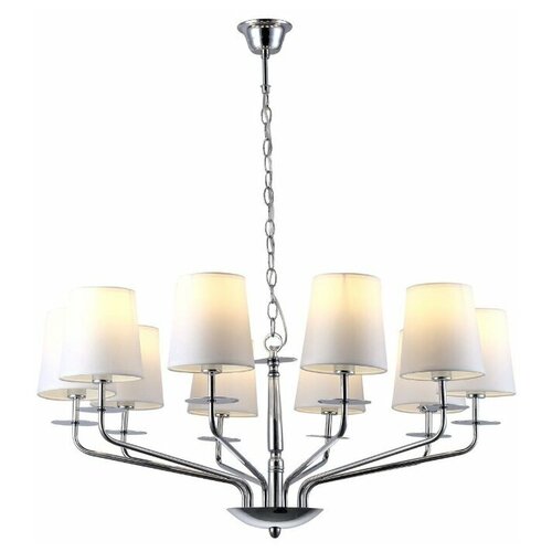 Люстра Arte Lamp A1048LM-10CC, E27, 400 Вт, кол-во ламп: 10 шт., цвет: хром