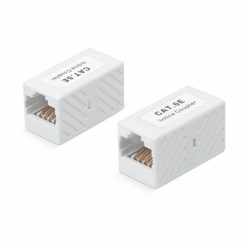 WRline WR-CA-8p8c-C5E Проходной адаптер, RJ45-RJ45 (8p8c), категория 5е, неэкранированный, цвет белый