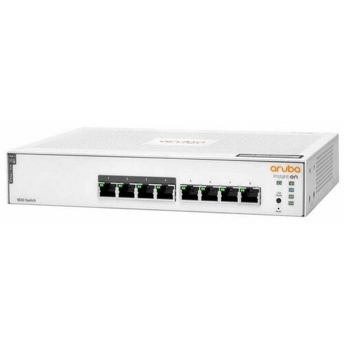 Коммутатор HPE JL811A HPE Aruba Instant On 1830 8G Web-managed 4p Class4 PoE 65W fanless Switch