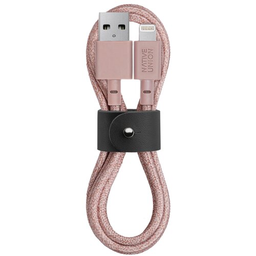 Кабель Native Union Belt L USB - Lightning MFI, 1.2 м, 1 шт., rose