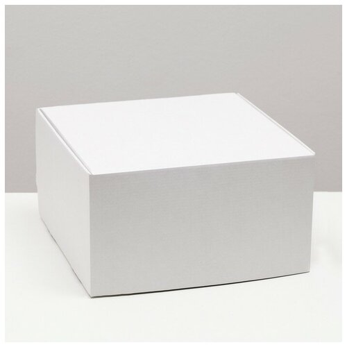 Коробка самосборная, крафт, белая 27 х 27 х 15 см
