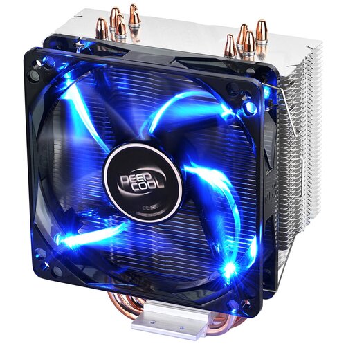 Кулер для процессора Deepcool GAMMAXX 400, серебристый/черный/синяя подсветка