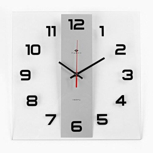 Часы настенные, серия: Интерьер, "Полоса", плавный ход, 35 х 35 см