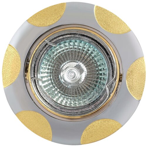 Светильник De Fran FT 156KA CHG, хром / золото, GU5.3, 50 Вт, цвет арматуры: золотой