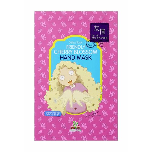 Sally's box Маска-перчатки тканевая для рук с цветками вишни Friendly Cherry Blossom Hand Mask