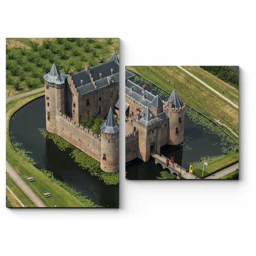 Модульная картина Средневековый замок Мейдерслот в Нидерландах120x90