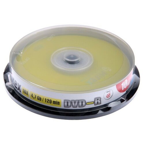 Диск DVD-R Mirex Brand, 16x, 4.7 Гб, Cake Box, 10 шт