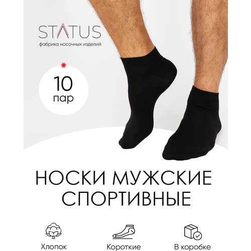 Носки STATUS, 10 пар, размер 25, черный