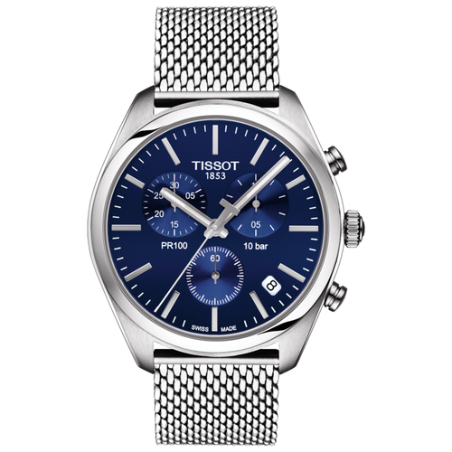 Наручные часы TISSOT T-Classic T101.417.11.041.00, синий, серебряный