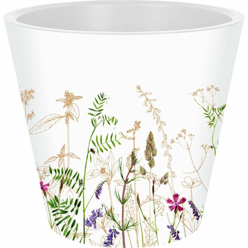 Горшок для цветов InGreen London Deco D230 мм, 5,0л, c дренажной вставкой Meadow grass IG630610571